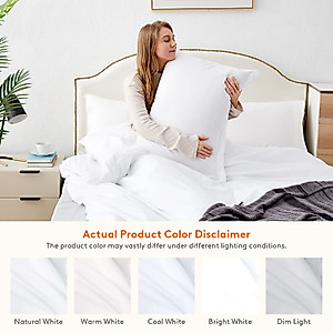 Lifewit Duvet Cover Set Queen Size White Ultra Soft Polyester Microfiber Bedding Duvet Cover Set with Zipper Closure, 3 Pieces, 1 Duvet Cover 90"x90" and 2 Pillow Shams 20"x26"