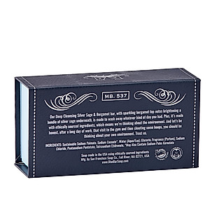 San Francisco Soap Company Deep Cleansing Man Bar, Silver Sage & Bergamot, 10 Ounce