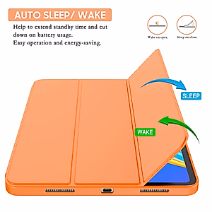 FS FANSONG Case for iPad Pro 12.9 Inch Case 2022/2021/2020/2018(6th/5th/4th/3rd Gen) with Pencil Holder Support Touch ID Trifold Stand Smart Cover