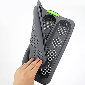 CALLARON Baking Pan Silicone Baguettes Pan Nonstick 3 Wave Loaves French Toast Bread Baking Tray Loaf Mold Pan for DIY Making Breadstick Cake Kitchen Baking Mould Supplies Baking Pans