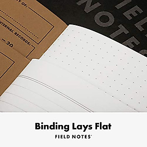 Field Notes 3-Pack Pitch Black Memo Books (3.5" X 5.5"), Ruled, 48 Pages | Thin Pocket Sized EDC Notebook With 90 GSM Paper & Paperback Cover | Work Notebooks For Note Taking | Made in the USA