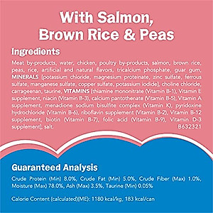Purina Friskies Wet Cat Food Pate Ocean Favorites With Natural Salmon, Brown Rice and Peas - (24) 5.5 oz. Cans