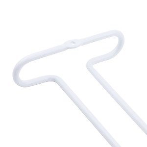 Quluxe Wine Glass Rack, Under Cabinet Stemware Wine Glass Holder Glasses Storage Hanger Metal Organizer for Bar Kitchen- White (Pack of 2)