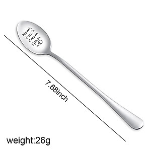 Gifts for Mom Ice Cream Spoon from Daughters Sons Mother Spoon Gift for Mom Mothers Day Birthday Gifts for Mama Spoons Engraved Spoon for Tea Coffee Dessert Lovers