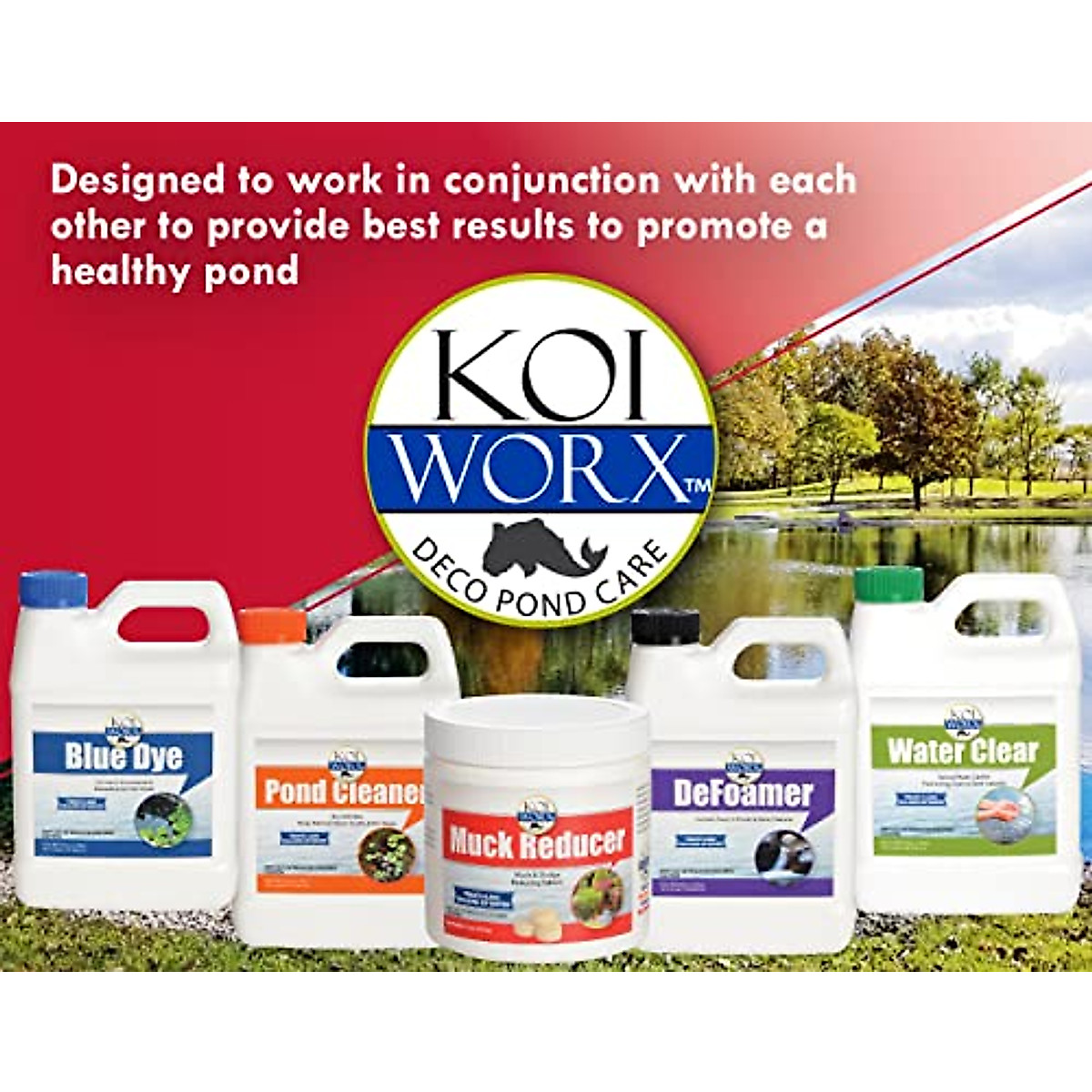 KoiWorx Muck Reducer, 145 Tablets Treats up to 6,000 Gallons of Water, Beneficial Bacteria Reduces Muck, Sludge and Organic Build up, Formulated for Ponds, Water Features and Safe for Koi