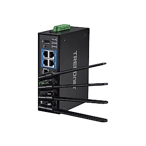 TRENDnet Industrial AC1200 Wireless Dual Band Gigabit Router, Black, TI-W100