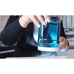 ljdeals 1 Gallon Clear Plastic Jars with Lids, Wide Mouth Storage Containers, Pack of 2, BPA Free, Food Safe, made in USA