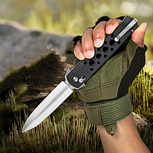 COHOMELARS Axis Lock Flipper Knife,Folding Pocket Knife with Clip, 4'' D2 Steel Blade,G10 Fiberglass Handle,EDC Knife for Men,Cold Steel Folding Knives