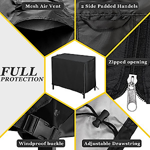 SELUGOVE Waterproof 2-Burner Camp Stove Cover 420D Oxford Fabric Thick Black for Camp Chefs EX60LW EX280LW PRO60Xetc.14" And 16" Double Burner System - 34" L × 16" W × 21" H