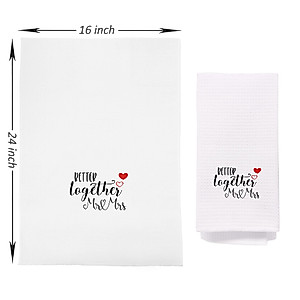 NEGIGA Wedding Gift for Couple,Marriage Gifts,Couple Kitchen Gifts,2 Pieces 16 X 24 Inch Hand Towels,Couple Kitchen Decor,Kitchen Towels for Newlyweds