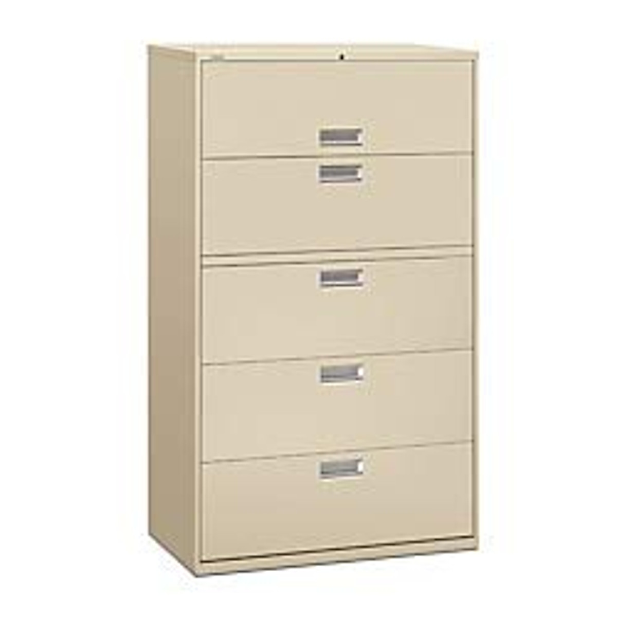 HON 695LL 600 Series Five-Drawer Lateral File, 42w x 19-1/4d, Putty