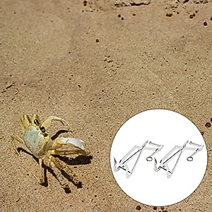 Qiilu Seafood Grabbing Tools Crabs Grabber Stainless Steel 2 Pcs Seafood Grabber Stainless Steel Grabbing Tools for Catching Crabs Pike Predatory Fish (Single Hook)