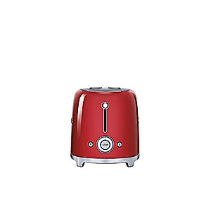 SMEG TSF02RDUS 50's Retro Style 4 Slice Toaster, Red