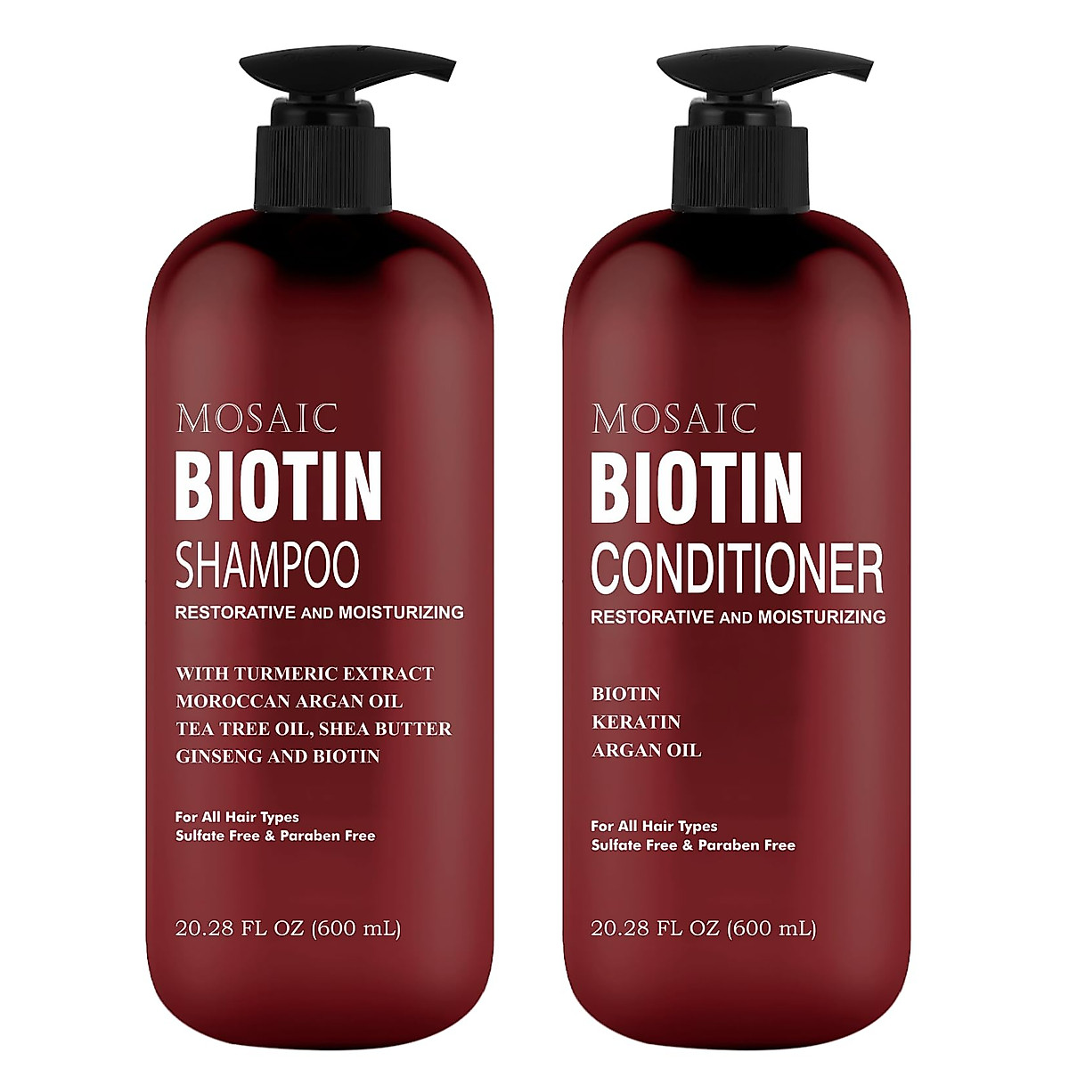 Biotin Volumizing Shampoo and Conditioner Set for Thinning Hair and Regrowth - Ultimate Anti Hair Loss, Thickening Growth Treatment Care for Men & Women