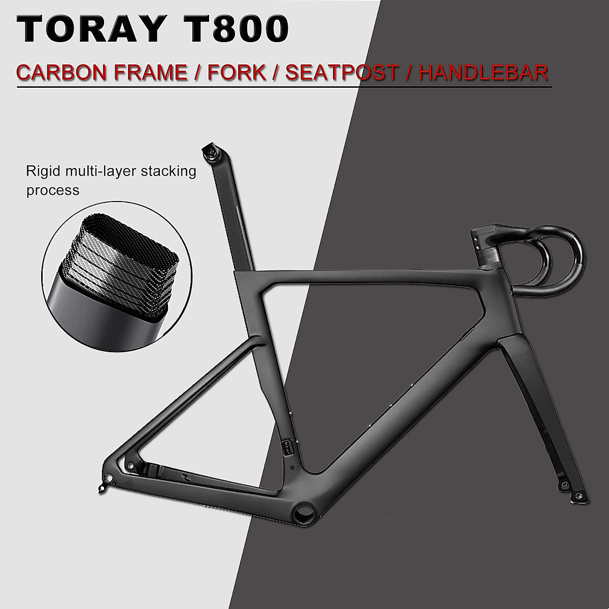 KABON Carbon Road Bike, 700C Carbon Fiber Frame Road Bike with Shimano Ultegra R8000 Disc Brake Racing Bicycle for Men and Women