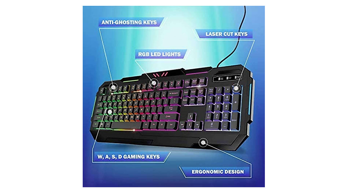Bugha LED USB Gaming Keyboard - Level Up Your Game