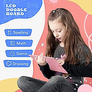 BELLOCHIDDO LCD Writing Tablet for Kids, Toddler Educational Toys Drawing Tablet 8.5 Inch Doodle Board, Magic Led Pad, Road Trip Essentials Kids, Travel Toys for 3 4 5 6 7 8 Year Old Boys Girls
