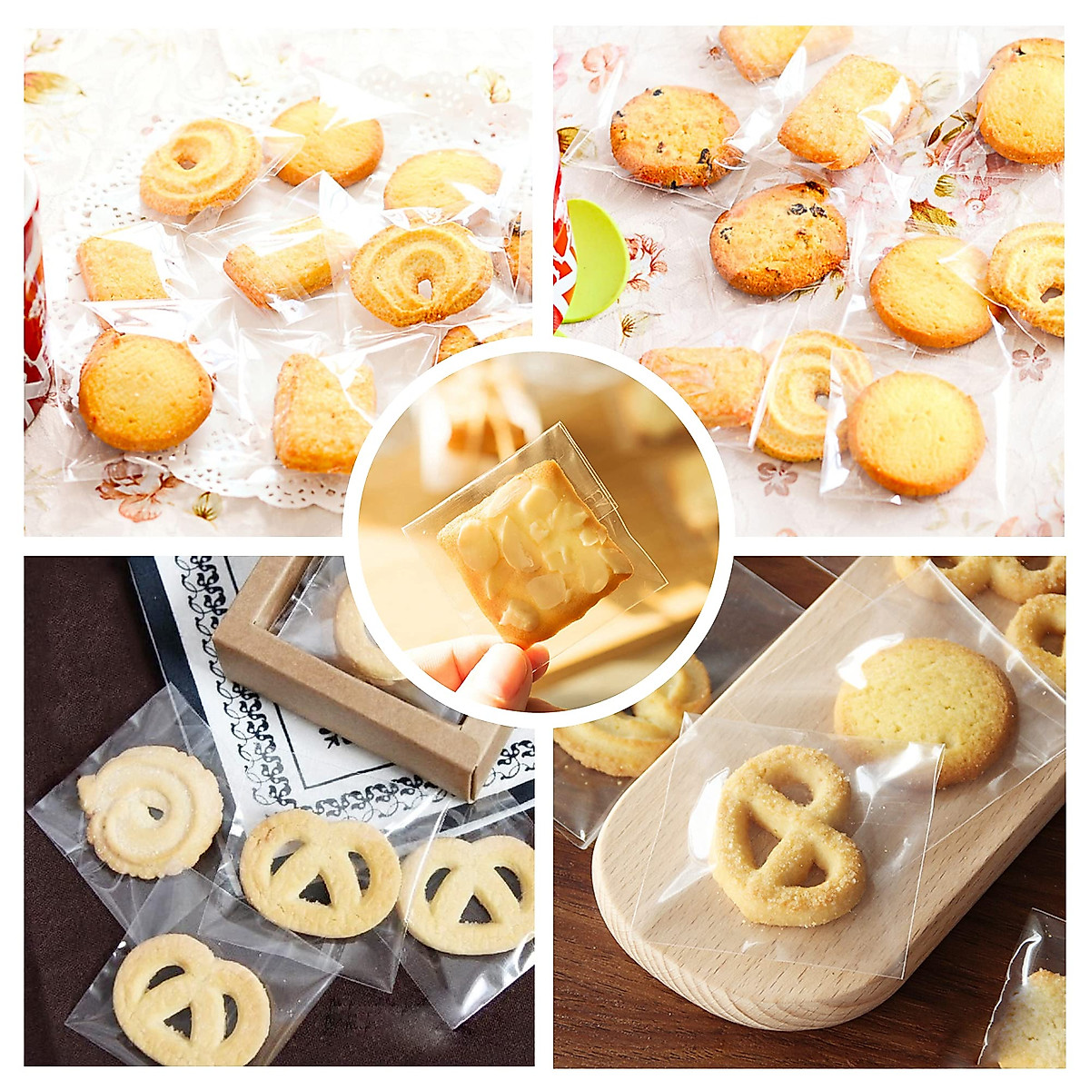 500pcs Small Clear Adhesive Bags 2" x 3" Cellophane Jewelry Packaging Bags Self Sealing Plastic Bags 1Mil for Earrings Cookie Candy Beads Coins Gifts Decorative (9 Sizes to Choose from)