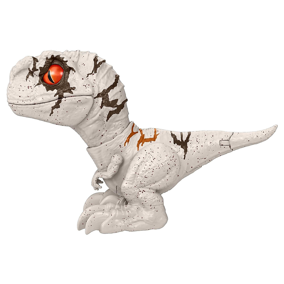 Mattel Jurassic World Dominion Uncaged Rowdy Roars Atrociraptor Ghost Dinosaur Action Figure, Toy with Interactive Motion & Sound