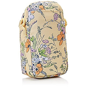 Vera Bradley Women's Recycled Lighten Up Reactive Deluxe Water Bottle Crossbody Sling Bag, Sunlit Garden, One Size
