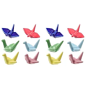 Veemoon 12 Pcs Chopstick Rest Ceramics Animal Chopsticks Pillow