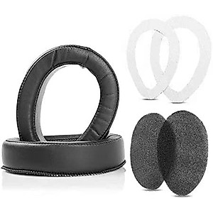 YunYiYi Replacement Earpad Cups Cushions Compatible with Sennheiser HD500 HD570 HD575 HD590 HD270 Headset Covers Earmuffs (PU Leather)