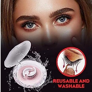 Banrlopu Reusable Self Adhesive Eyelashes,Banrlopu Eyelashes,Lash Buddy Self-adhesive Eyelashes,Lashbuddy Self-adhesive Eyelashes (1 Pair, Natural)