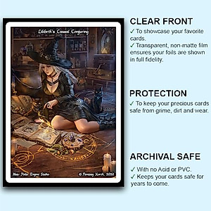 Fantasy North - Yuma Velric - Renegade Fairy - 100 Smooth Matte TCG Trading Card Sleeves - Fits Magic MTG Commander Pokemon and Other Card Games - Playing Card Sleeves