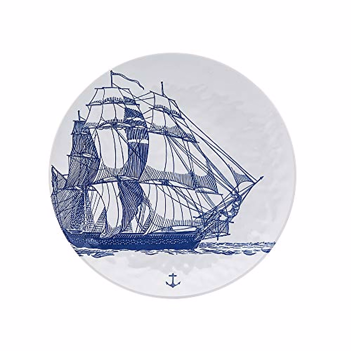 Godinger Coastal Round Serving Tray Platter - 15 Inches