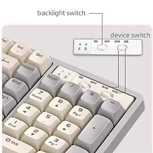 Cmokifuly GK102 Wired Mechanical Keyboard,Hotswap Linear Switch Keyboard RGB Backlits MDA Profile Keycap Gaming Keyboard for Mac/Win System Compact Mechanical Keyboard (Creamy Rider 102 Keys)