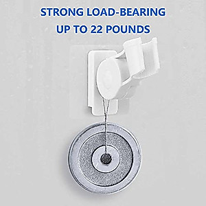 KnnRiim Shower Head Holder,Plastic Bathroom Strong Adhesive Showerhead Adapter,Wall Mount Adjustable Handheld Shower Head Holder Bracket,Waterproof,Relocatable Shower Wand Holder,White