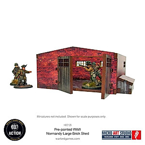 Micro Art Studio: WW2 Normandy Large Brick Shed HDF Prepainted Terrain
