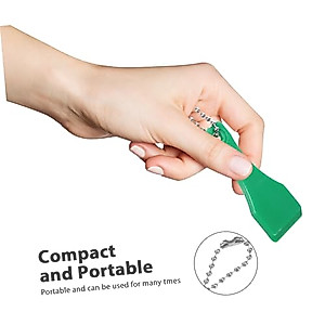 Sewroro 10pcs Scratch-Offs Label Remover Tool Label Stickers Scratch Tickets Plastic Scraper Tools Keychain Scratcher Thumb Keyring Scratcher Plastic Ticket Scratcher Abs Green