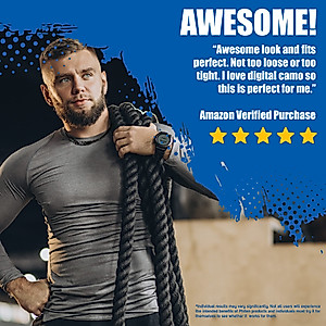 Phiten X30 Digital Camo Titanium Necklace - Sport Necklace Permeated with X30 Aqua-Titanium Technology for Neck and Shoulder Tension - Power Elastomer Core with Micro Titanium Spheres -