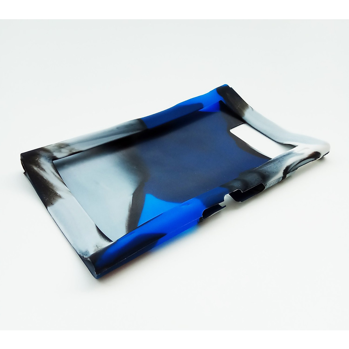 Hikfly 3pcs Silicone Gel Non-Slip Cover Skin Protector Case Kits Compatible for Nintendo Switch 6.2" Screen(2017) and Joy-Con Controllers with 8pcs Silicone Gel Thumb Grips Caps(Blue Camouflage)