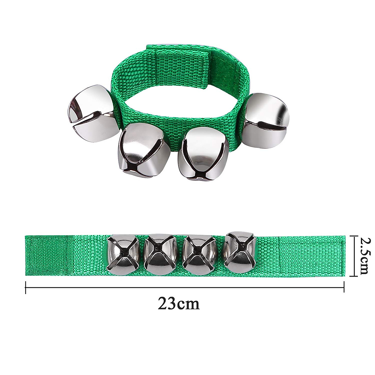 Cooraby 24 Pack Christmas Band Wrist Bells Bracelets Musical Instruments Wrist Bells Ankle Bells for Christmas Party Favors