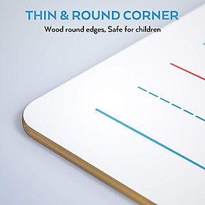 Nicpro Dry Erase Lap Board 9 x 12 inches 2 Pack Ruled Kid Double Sided Blank & Lined Small Lapboard with 8 Pens, 2 Eraser, Learning Mini Whiteboard Portable for Student and Classroom Use