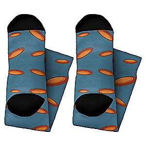 Disc Golf Themed Gifts Disc Golf Course Themed 1-Pair Novelty Crew Socks