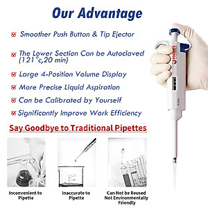 20-200uL Pipettor with 1000pcs 200uL Pipette Tips