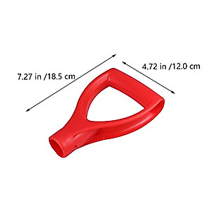 Cabilock 2pcs Shovel D Grip Replacement Handle Plastic 3. 2cm for Garden Spade Rake Snow Shovel Digging Raking Tools Red