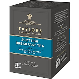 Taylors of Harrogate Scottish Breakfast, 50 Teabags (Pack of 6)