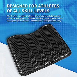 Rowing Machine Seat Cushion Designed for Concept 2 Rower, Hydrow Rower and Water Rower - Anti Slip Surface of The Rowers Pad Increases Comfort and Stability for Concept2