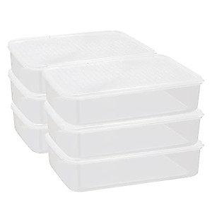 Cetomo Portion box with lid. 6 Pack Grocery Storage Box Container Sets Cereal Containers Use for School Work Travel
