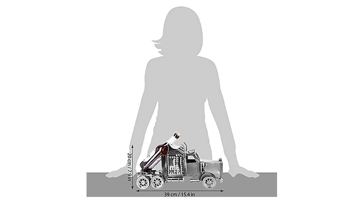 BRUBAKER Truck Wine & Beer Bottle Holder Sculpture