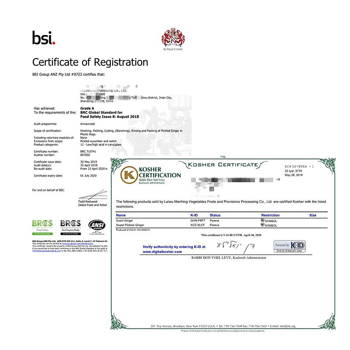 YUHO Pickled Sushi Ginger 24 Oz Japanese White Gari Sushi Ginger Fat Free, Sugar Free, Kosher, BRC, No MSG, Low cal – 2 Jars of 12 oz