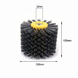 SIGNI Abrasive NYLON Wire Drawing Wheel Drum Burnishing Polishing Brush for wooden furniture floor polishing 120X100mm 120 Grit 1pack