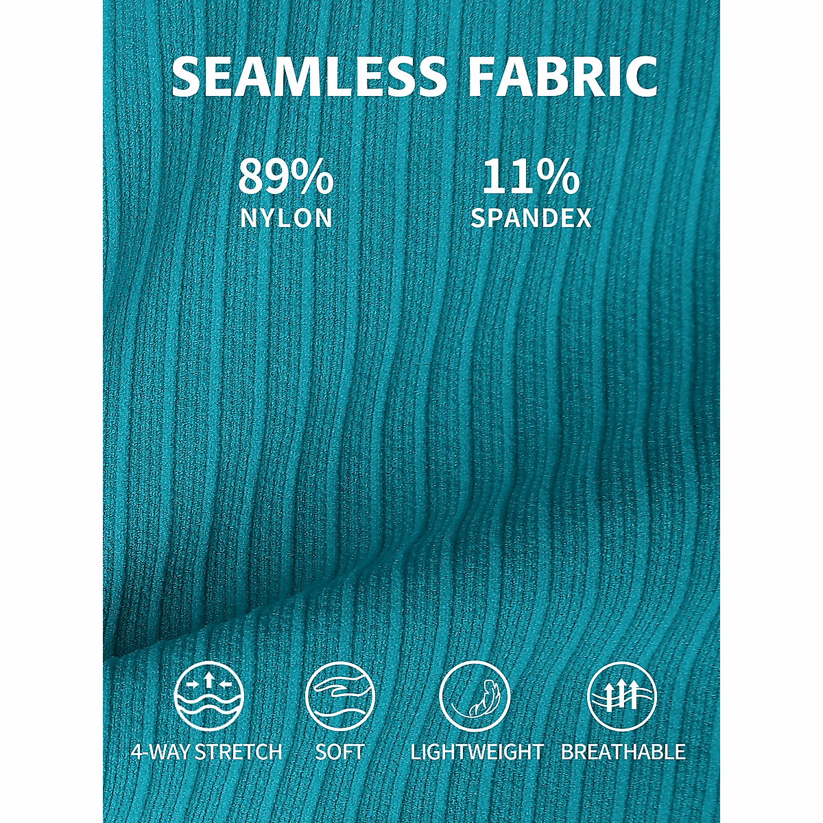 ATTRACO Women Ribbed Workout Tank with Built in Bra Slim Fit Sleeveless Yoga Tops Blue