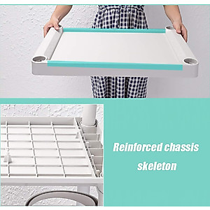 MTYLX Multifunctional Portable Trolleys with Wheels,Abs Utility Trolley Serving Cart with Wheels and Handle for Beauty/Salon/Dental,54×37×90Cm,54×37×90Cm