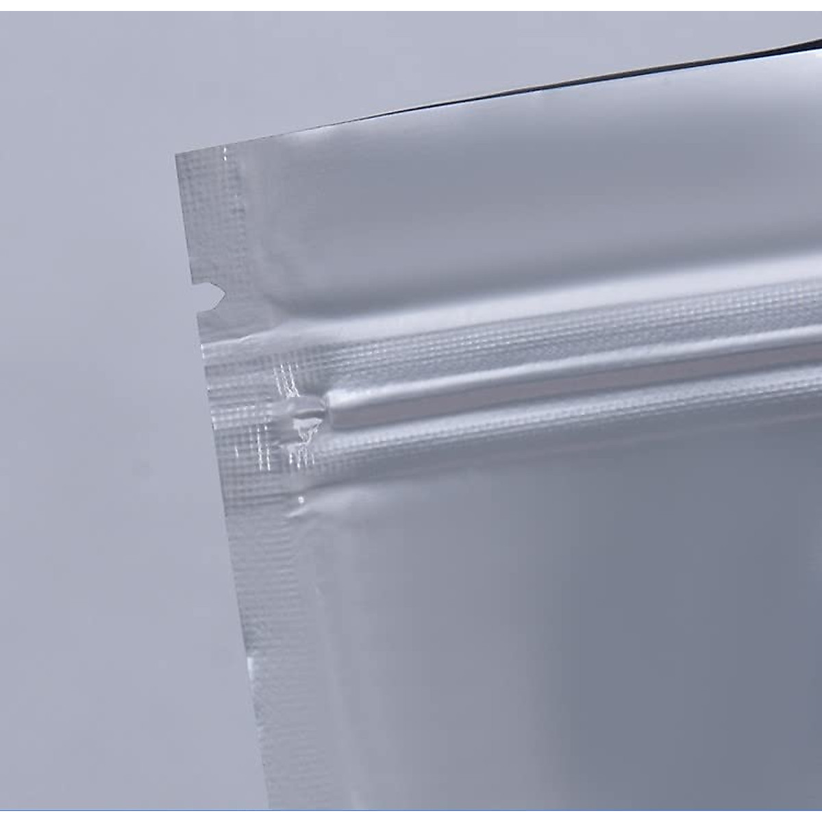 50 Mylar Bags for Food Storage, Mylar Bags 1 Quart 7"x10"- Thick 10 Mil, Stand-Up Vacuum Sealing Sealable and Ziplock Resealable Bags - Odor Free Heat Resistant, Airtight Food Storage Foil Bags