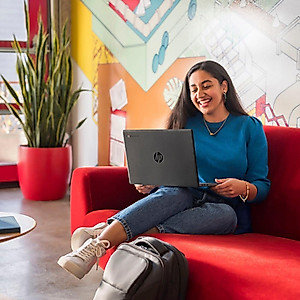 HP 2023 Newest Chromebook Laptop, 14 Inch Display, Intel Celeron N4120 Processor, 4GB RAM, 128GB Storage (64GB eMMC+64GB MSD Card), Intel UHD Graphics 600, WiFi, Bluetooth, Chrome OS, Modern Gray